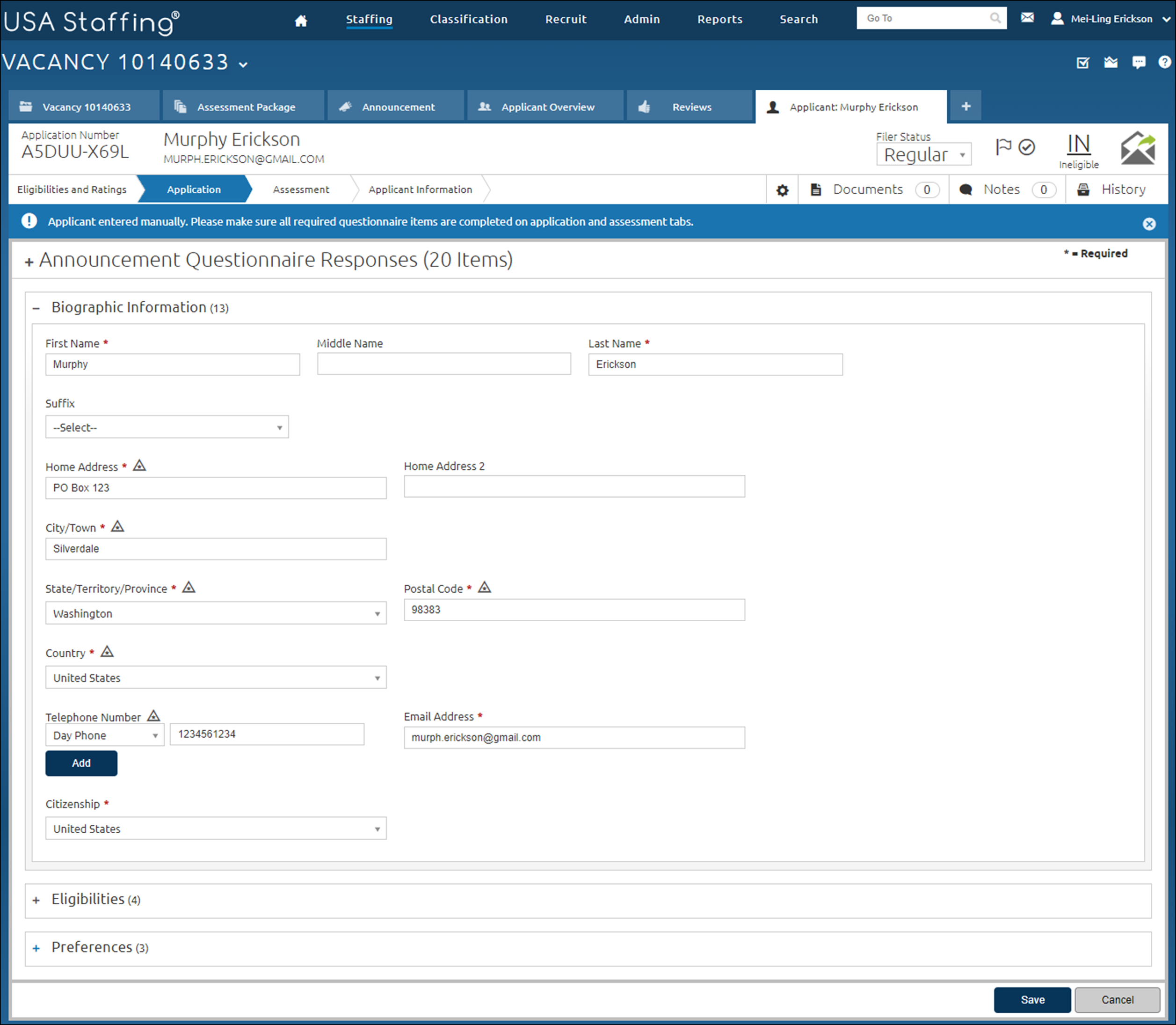 Referral Training Exercise 1: Key Entering an Applicant – Advisory ...