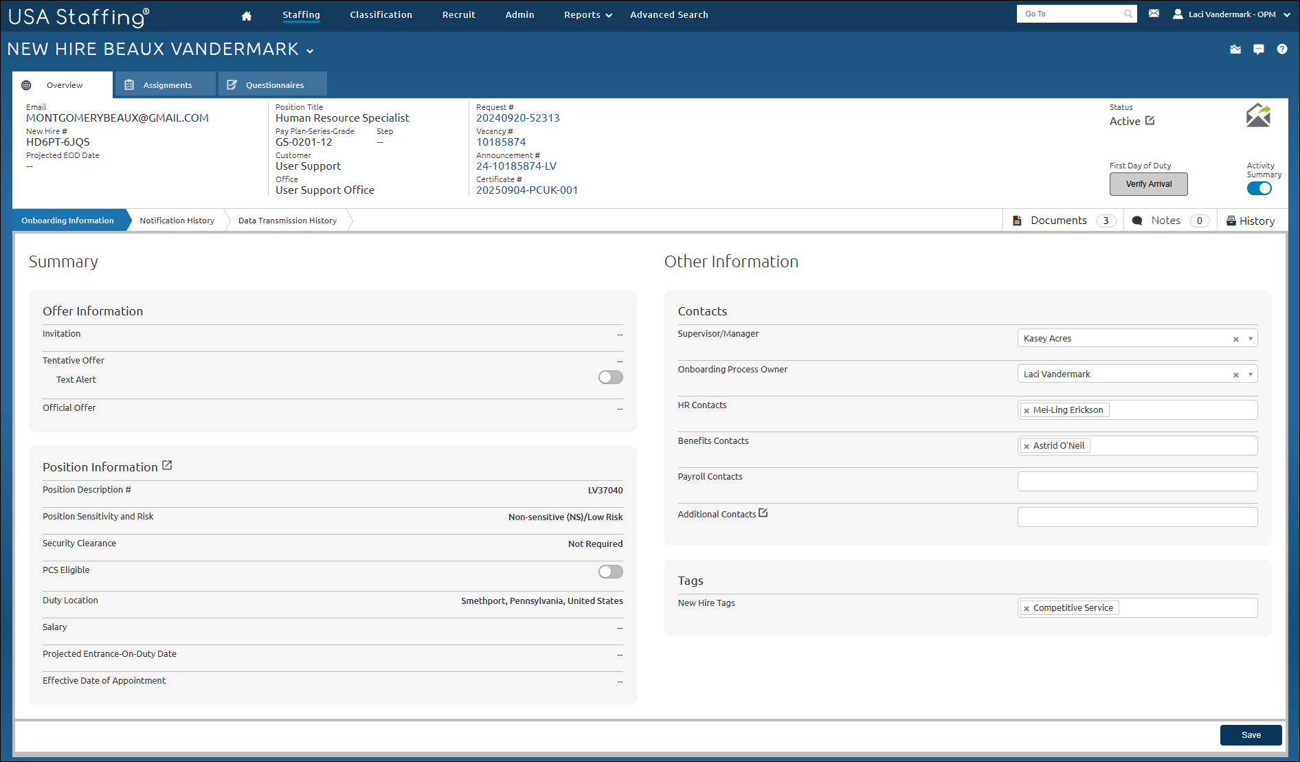 New Hire Training Exercise 2: Manually Creating a New Hire Record – Advisory Board Resource Center